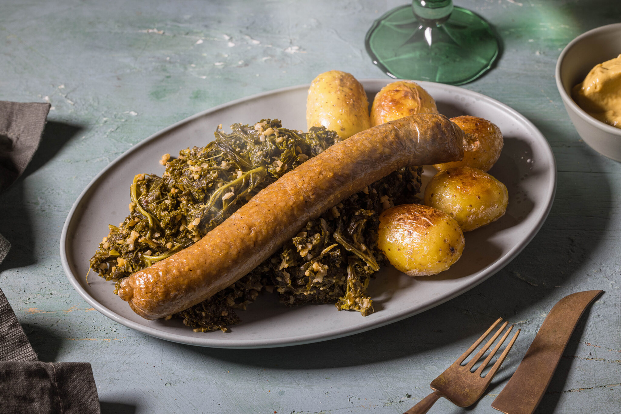 Grützkohl, friesischer Grünkohl mit Grütze und Pinkel - Dailyvegan
